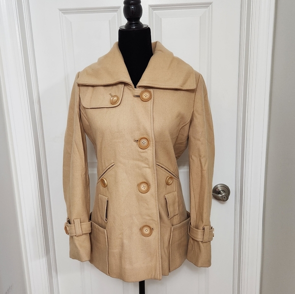 Moda International | Jackets & Coats | Moda International Tan Wool ...